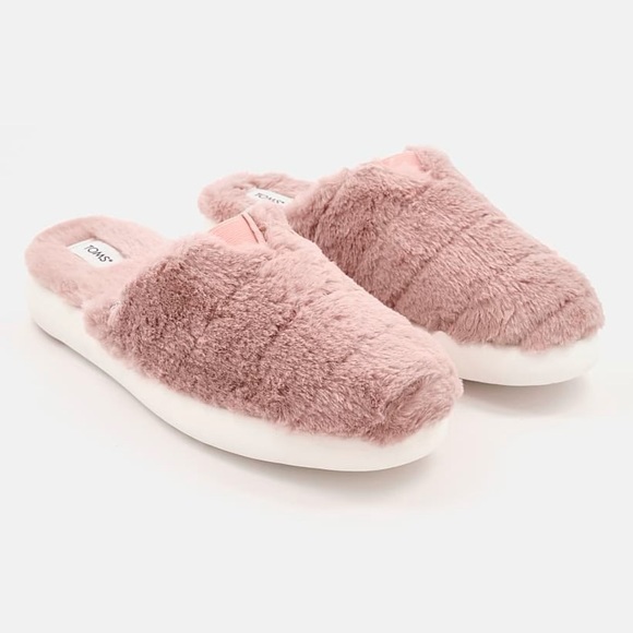 Toms | Shoes | Toms Fluff Slippers Alpargata Mallow Mule Pink Rose ...